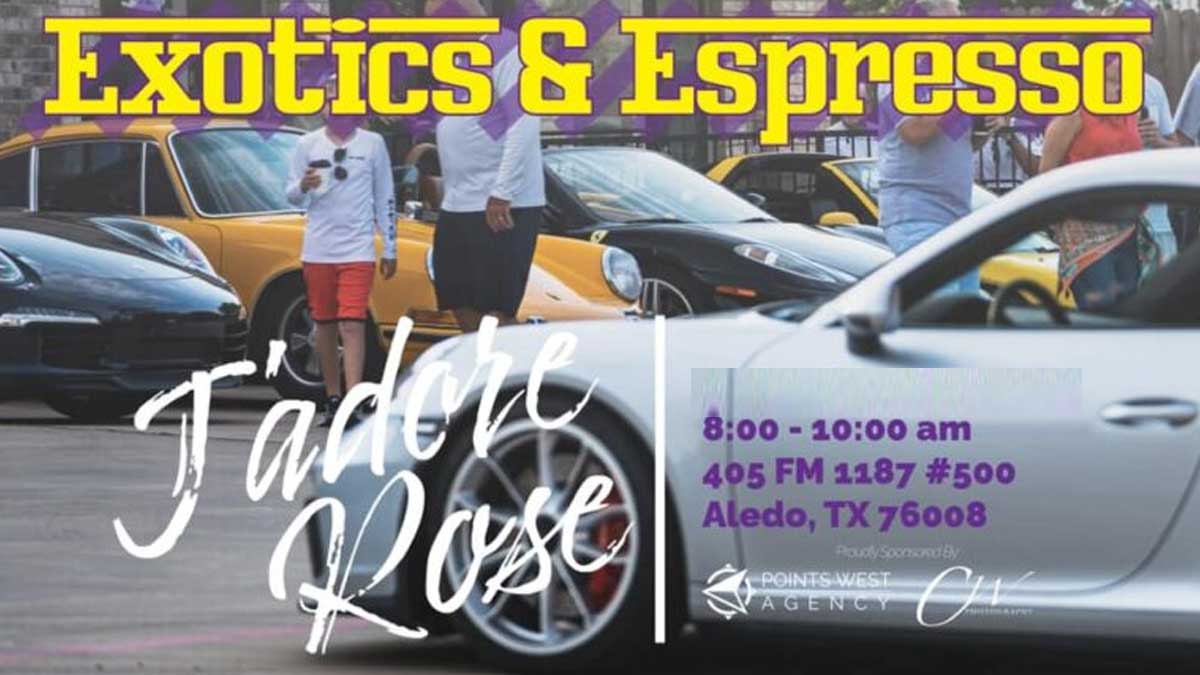 Exotics and Expresso at J’adore Rose - Cars and Coffee Events